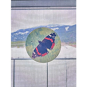 Retractable Screen Door Decals (Stickers) - 6 per Package - Keep Children Safe - Alert Birds, Dogs, Kids - Warn, Protect, Window Safety - Butterflies