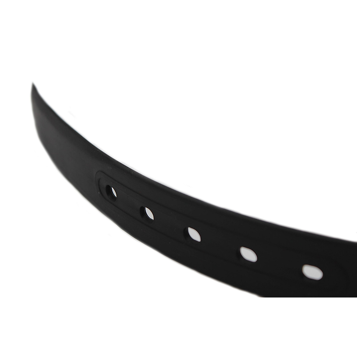 XINMELISHANG 115x3.5cm Unisex Women Men Adjustable Rubber Silicone Belt with Plastic Buckle (Black)