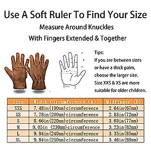 COREGROUND Leather Safety Work Gloves Gardening Carpenter Thorn Proof Truck Driving for Mens and Womens Waterproof heavy duty (Large, Brown)