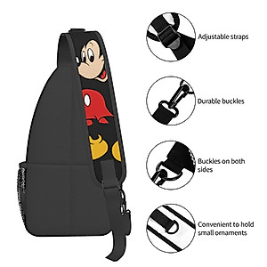 Grehge ute Anime Cartoon Sling Bag Crossbody Backpack Shoulder Bag Lightweight Waterproof Chest Bag For Sports Outdoor Trave -F25