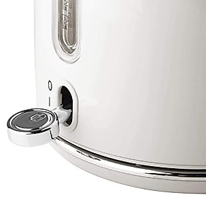 Haden 75012 Heritage 1.7 Liter (7 Cup) Stainless Steel Electric Kettle with Auto Shut-Off and Boil Dry Protection, Ivory