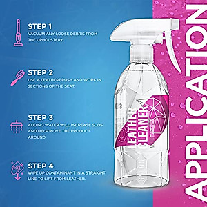 GYEON Quartz Q²M LeatherCleaner Mild 500 ml - Gentle Leather Cleaner Safe for All Leather Types - Remove Dirt and Oil from All Leather to Prepare for Protection