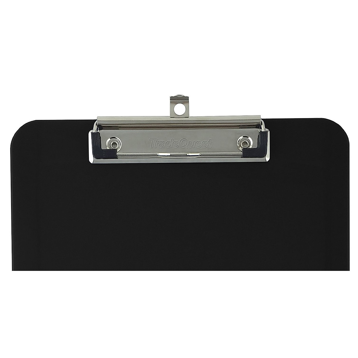 Trade Quest Plastic Clipboard Opaque Color Letter Size Low Profile Clip (Pack of 6) (Black)