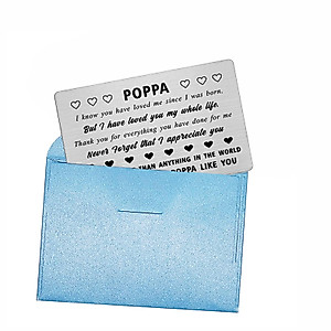 Yobent Poppa Card for Men, Best Poppa Birthday Christmas Gifts, Thank You Appreciation Present for Poppa
