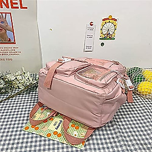 Cute Backpack Kawaii School Supplies Laptop Bookbag, Back to School and Off to College Accessories (Pink)