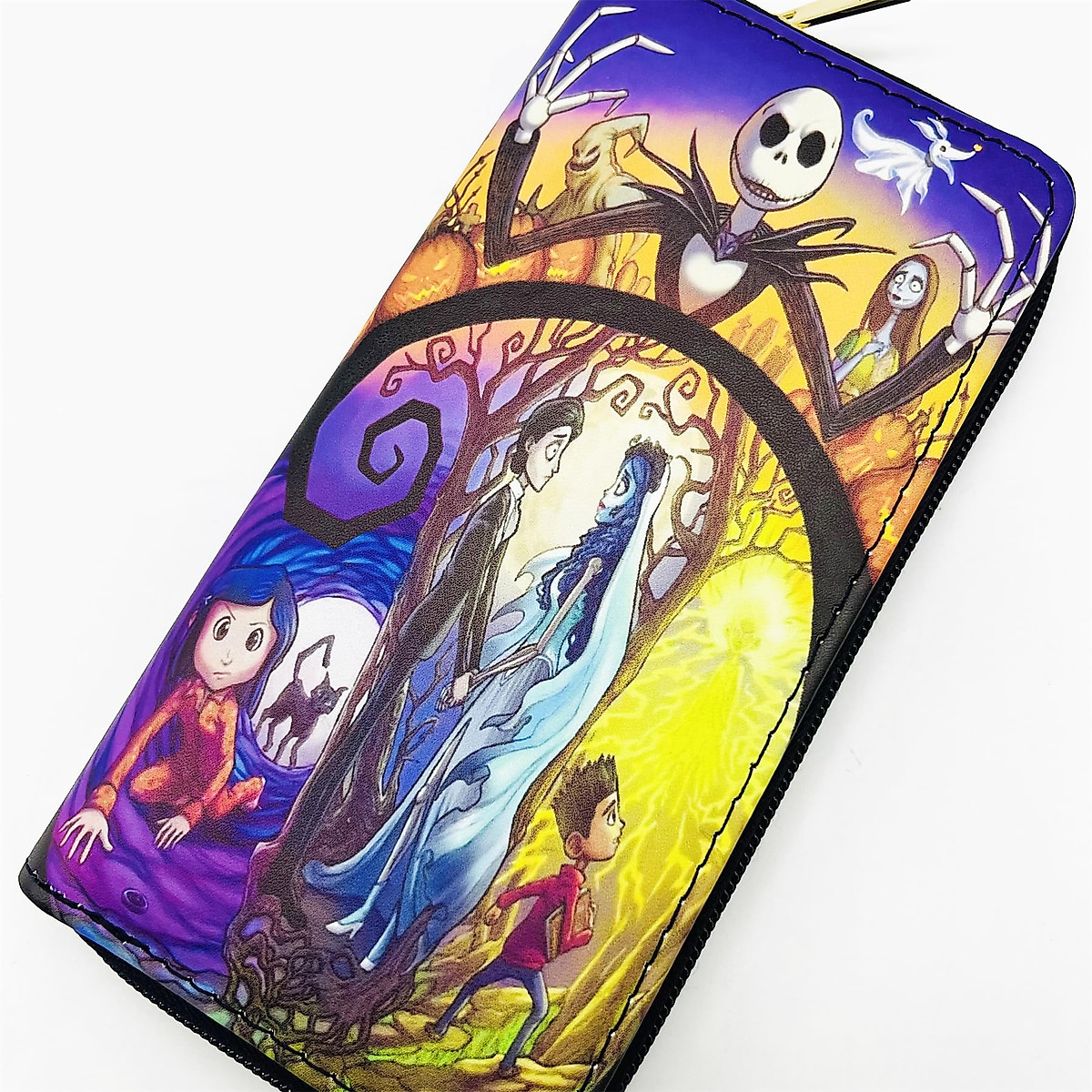 ACUOTN Nightmare Wallet Horror Wallet Long Leather Wallet Men Women Wallet (Nightm-guima)