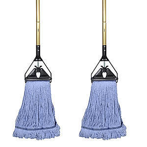 Midoneat Mop, Heavy Duty Loop End String Mop, Commercial Industrial Grade Mop for Floor Cleaning, 2 Packs