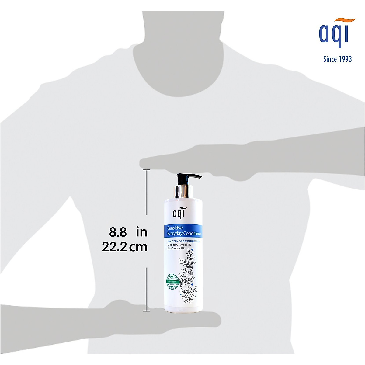 aqi Sensitive, Itchy & Dry Scalp Hair Conditioner - Paraben, Sulphate & Fragrance Free, Vegan Everyday Hair Conditioner for Men & Women - Made in Australia, 16.9 fl oz