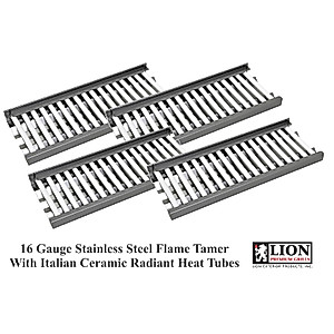 AMS Fireplace, Lion 40 Inch Grill Package w Double Access Drawer and Horizontal Single Door side burner Refrigerator Liquid Propane