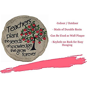 Spoontiques - Garden Décor - Teacher Stepping Stone - Decorative Stone for Garden