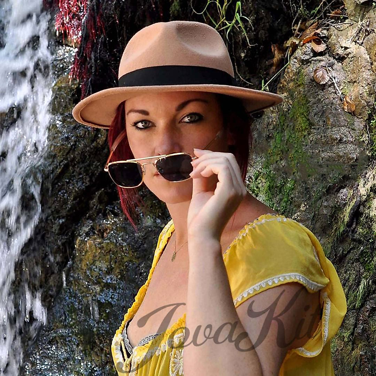 JOVAKIT Men's Polarized Aviator Sunglasses Retro Military Style Pilot Sun Glasses Bayonet Temples UV400 Protection (Gold/Grey)