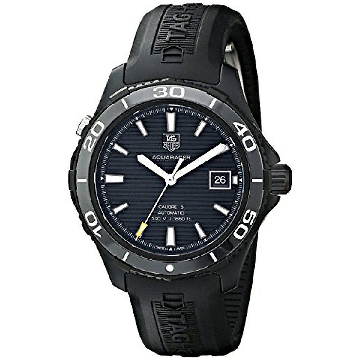 TAG Heuer Men's WAK2180.FT6027 Analog Display Automatic Self Wind Black Watch