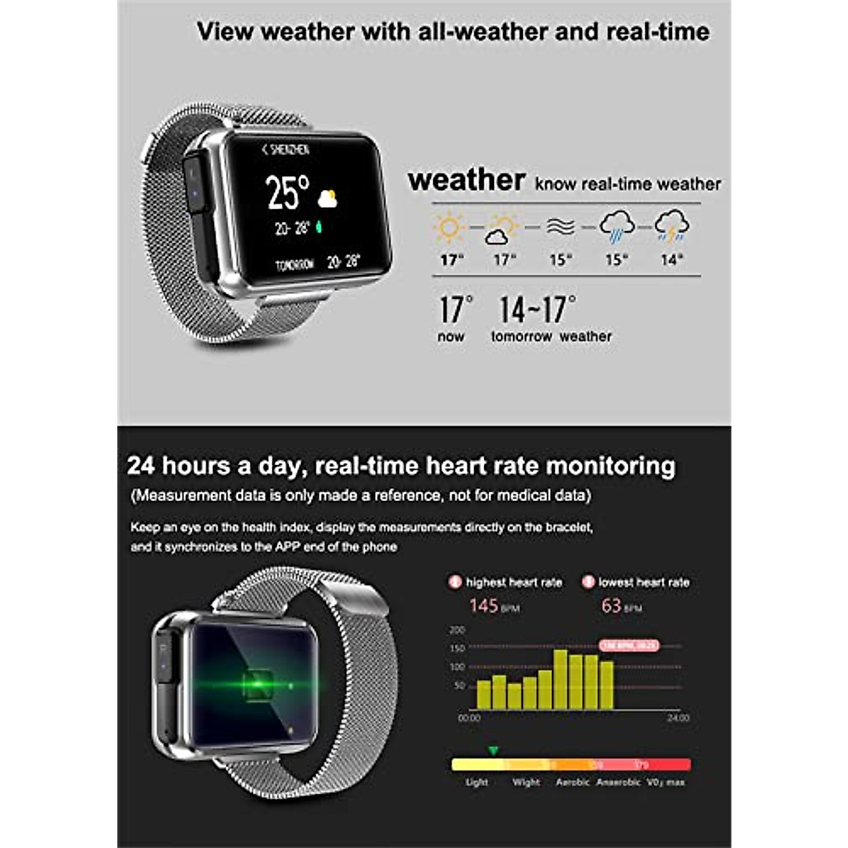 T91 Smart Bracelet 2 in 1 Smart Watch TWS Wireless Bluetooth Headset 1.4 Inch IPS Screen Health Monitor Fitness Tracker Earbuds Combo Running Music Wristband (Black Steel)