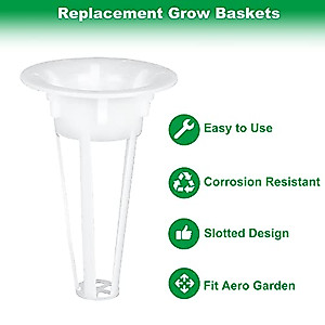 EATHEATY 100PCS Hydroponic Seed Basket, Seed Pods for Hydroponic Garden Compatible with Grow Sponges, Replacement Growing Plant Pods Seed Containers for Hydroponic Growing System (No Sponges)