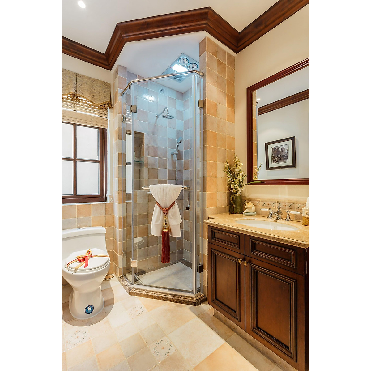 TOGU SUS304 Stainless Steel 8 "Shower Door Handle 24" Towel bar Combination, can be Used as Both Towel bar for Glass Shower Door and Bath Door Pull Handle, Polished Chrome Finish.