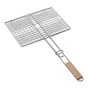 RvSky Garden kit BBQ Grill Basket Stainless Steel Rustproof Multipurpose Fish Grill Basket for Outdoor