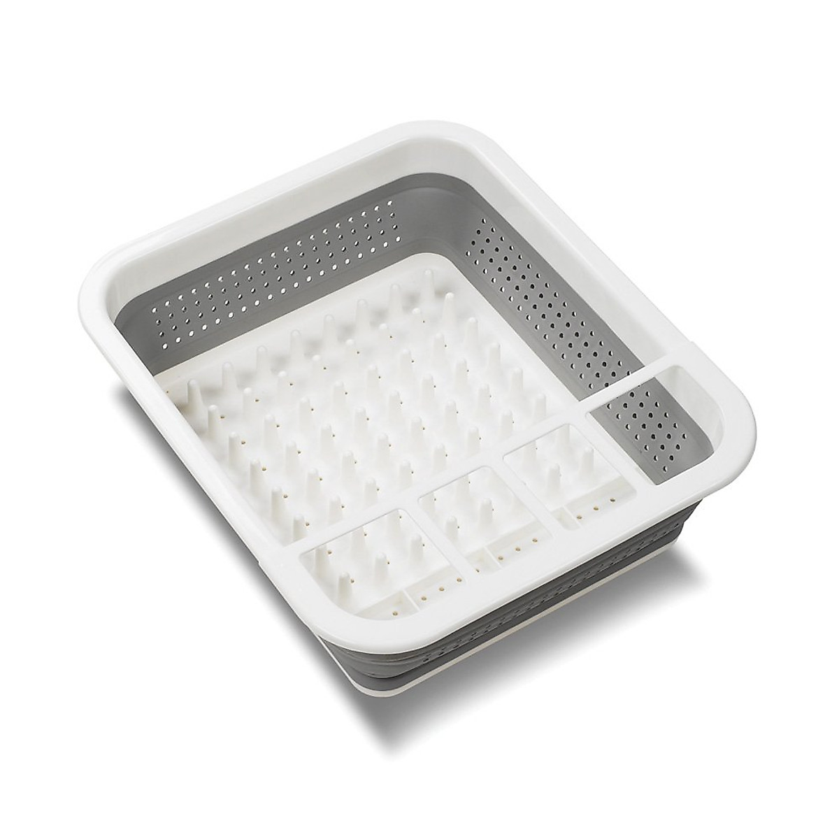 madesmart EMW6337273, Collapsible Dish Rack, Grey/White