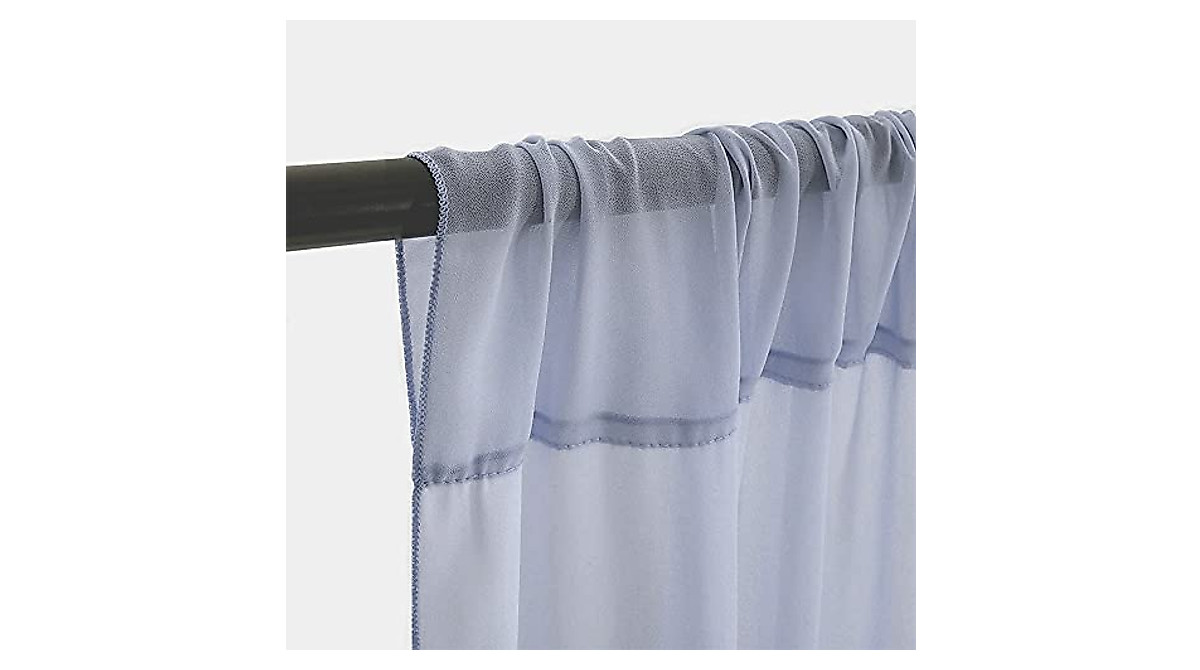 Eternal Beauty Dusty Blue Chiffon Curtain for Events