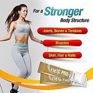 LABO Nutrition FlexC PRO EX, Full Spectrum Collagen, Type I, II, III, V & X, Peptan Collagen, Eggshell Membrane, Water Soluble Silica & Curcumin C3 Reduct, for Joint, Bones, Muscles, Nails, Skin