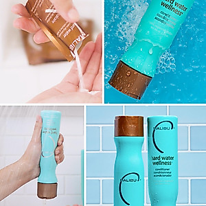 Malibu C Hard Water Wellness Hair Conditioner - Sulfate Free Conditioner that Increases Moisture & Shine - Protects Hair from Waterborne Elements (9 oz)