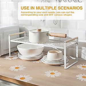 INNOLITES Drawer and Shelf Liner, Non Adhesive Waterproof Kitchen Cabinet Liner, Non Slip EVA Shelf Liner for Kitchen Cabinet, Drawers, Shelves, Pantry, Dresser, 17.5" × 78.7"