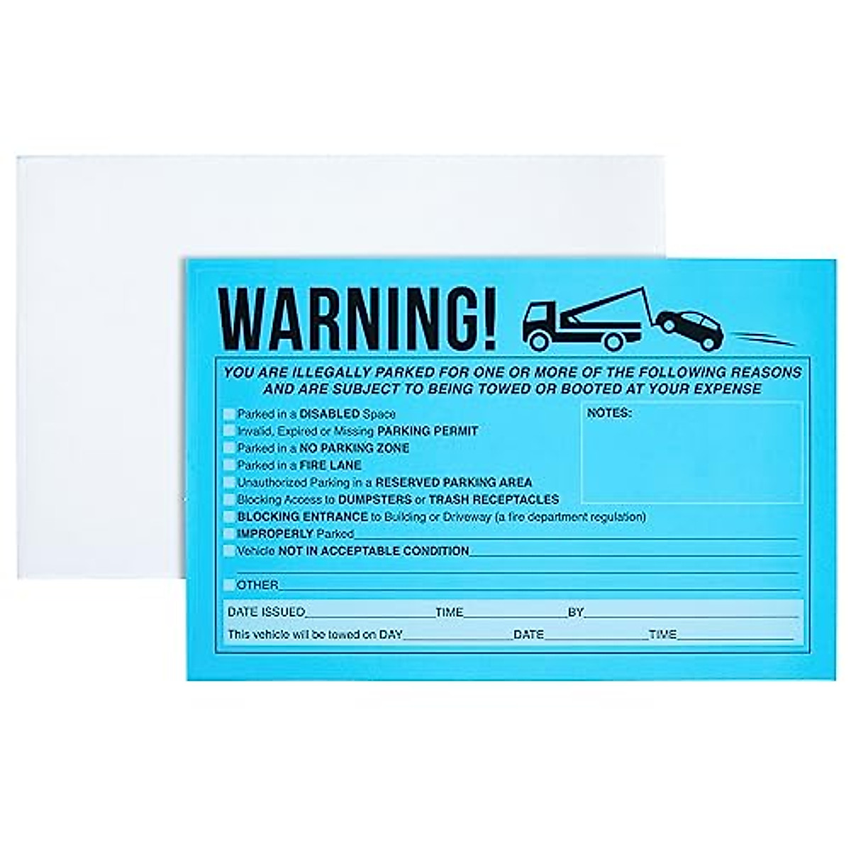 50-Pack Parking Violation Stickers for Any Vehicle