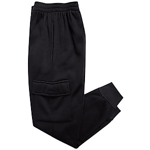 Quad Seven Boys Sweatsuit Set - 2 Piece Active Fleece Hoodie Sweatshirt and Jogger Sweatpants - Youth Clothing for Boys, 8-18, Size 10-12, Royal/Black