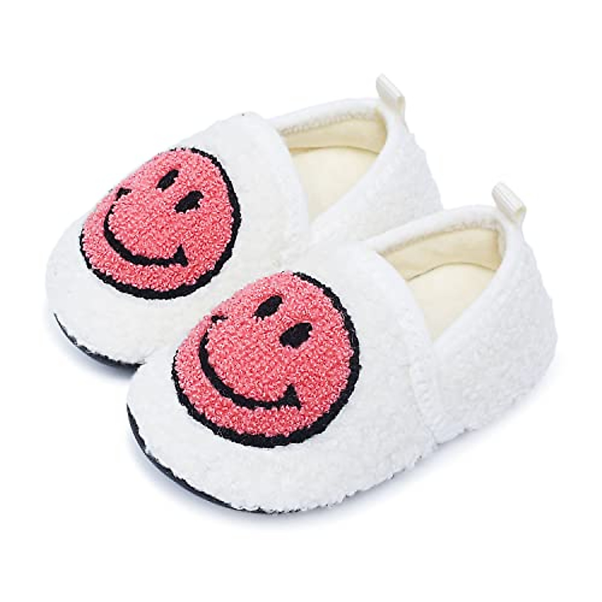 UCUHNB Toddler Slippers Girl Boy Lightweight House Slippers Artificial Woolen Athletic Socks with Indoor Outdoor Pink 8.5-9Toddler