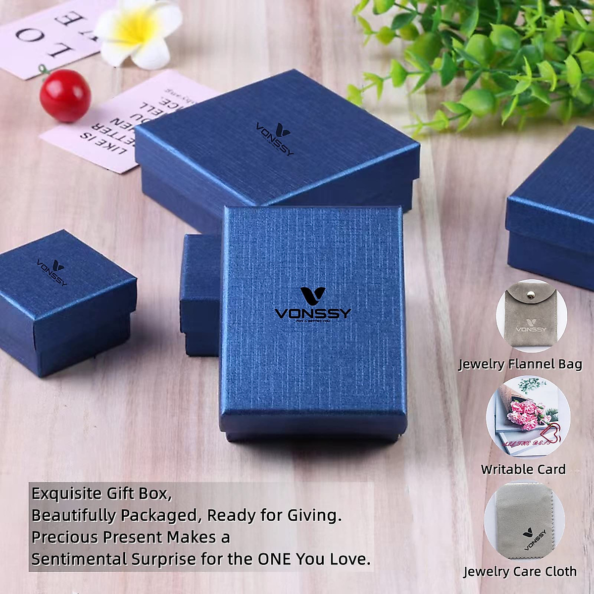 VONSSY Green Pendant Necklace | Rectangle Created-Emerald Pendant Necklace | 18" with 2" Extender Chain