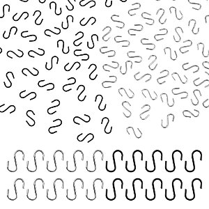 XIHIRCD 100pcs Miniature S Hooks for Hanging, Metal Silver Black Mini S Shaped Hook Tiny Small Ornament Hooks Up for DIY Crafts Jewelry Key Chain Tag Hanging