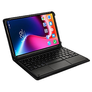 2 in 1 Tablet 10.1 Inch, Android 12 Tablet with Keyboard & Case, Octa Core CPU, 8GB RAM 256GB ROM, 8MP+16MP Dual Camera, FHD Touchscreen, 2.4G/5G WiFi, BT5.0, 4G Calling Tablet (Yellow)