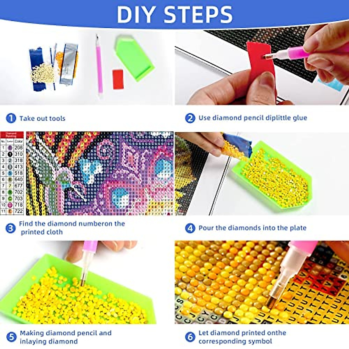 uohqhi 5D Diamond Art Cartoon, Cartoon Round Diamond Art Kits for Adults, Cartoon Diamond Painting for Festival Gift(12X16inch)