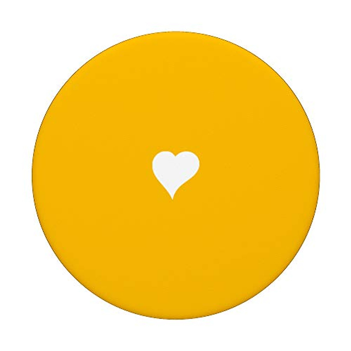 Cute Hand Drawn White Heart - Yellow Minimalist Love symbol PopSockets PopGrip: Swappable Grip for Phones & Tablets