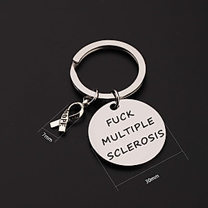 Lywjyb Birdgot Fuck Multiple Sclerosis Keychain (FUCK MS)