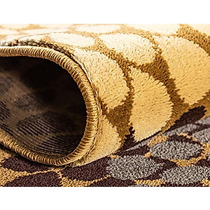 Unique Loom Barista Collection Area Rug - Java (7' 10" x 10' Rectangle, Beige/ Black)