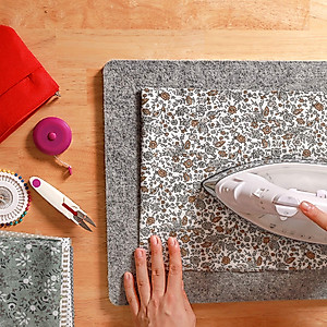 Ecoigy 17" x 13.5" Wool Ironing Pad, 1/2" Thick Wool Pressing Mat for Quilting, 100% New Zealand Wool Quilting Mat, Quilting Supplies and Notions, Best Ironing Mat with Sewing Supplies