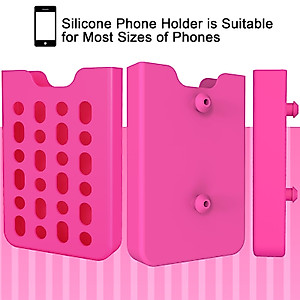 avakot Phone Holder Fit for Bogg Bag, Universal Soft Silicone Sturdy Insert Case, Decorative Insert Travel Organizer Kit, Lightweight Phone Charm Accessories Compatible with Tote Bag, Rose