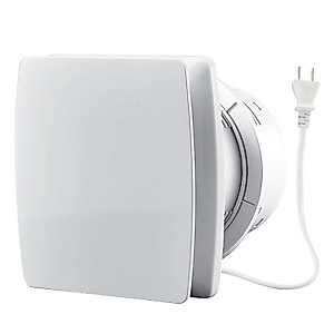 Moonjor 4" Exhaust Fan, 50CFM Quiet Small Window Wall Mount Vent Extractor Fan for Kitchen Bathroom Workshop Garage (US Cord)