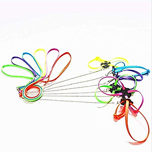 Sawyd Adjustable Reptile Lizard Harness Leash,Turtle Lizard Pet Traction Belt Bearded Dragon Accessories Soft Small Pet Animal Harness Rope -1.2M (Blue)