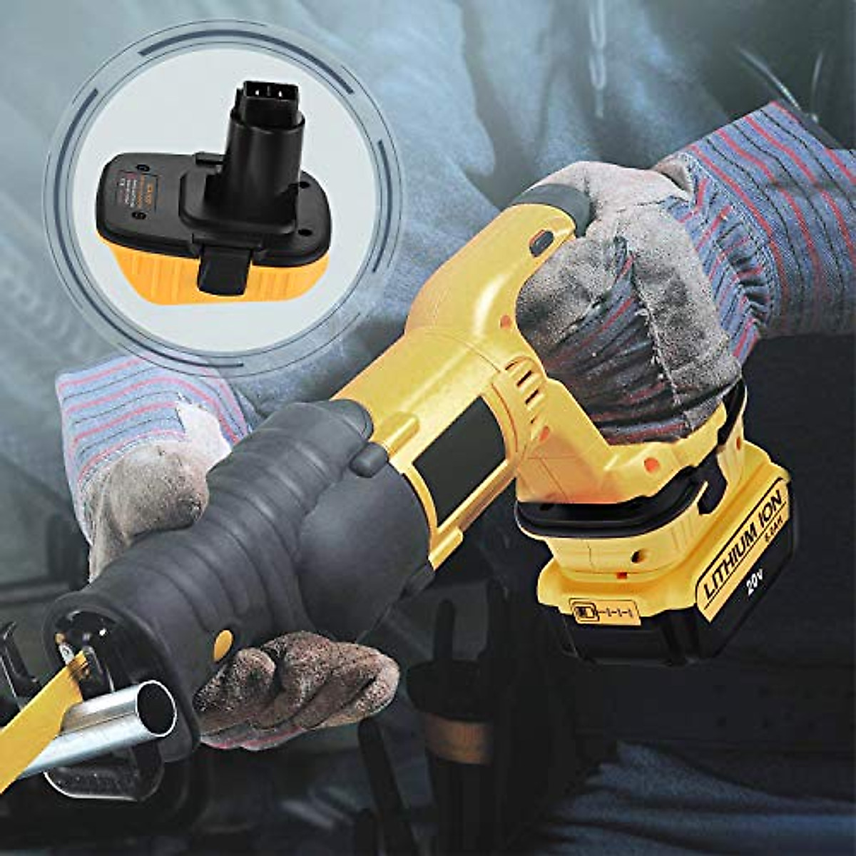 Dutyone 2Pack 20V Battery Adapter DCA1820 Replacement for Dewalt 18V Tools Convert 20V Lithium On Battery DCB204 DCB205 for 18V NiCad and NiMh Battery Tools