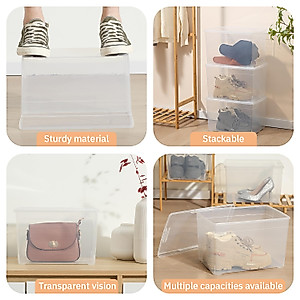 Party Club of America 6 Pack 22 Quart Latching Storage Box,Plastic Storage Bins with Lids Large Plastic Storage Containers With Lids