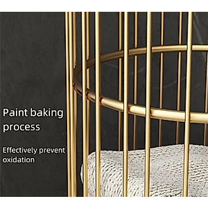 NDKJSF Laundry Basket, Gold Laundry Basket, Dirty Clothes Basket with Wheels, Breathable Laundry Basket, 15.7 Inches High(Gold)