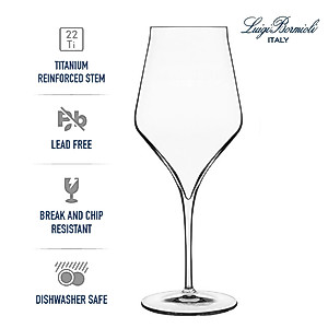 Luigi Bormioli Supremo Bordeaux Stemglasses (Set of 2), 18.5 oz, Clear