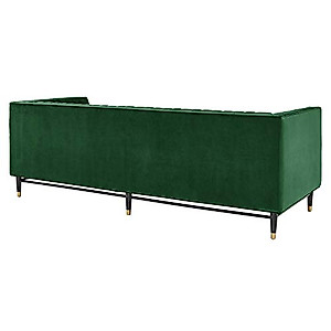 Modway Devote Channel Tufted Performance Velvet, Sofa, Emerald