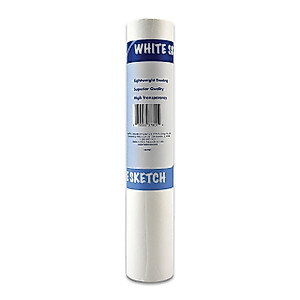 Helix Tracing & Sketching Paper Roll, White, High Transparency, 12 Inches x 50 Yards (37801)