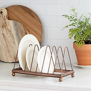 Park Hill Collection EAC00925 Copper Finish Metal Dish Rack, 12-inch Length, Copper