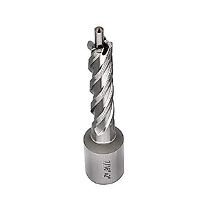 Annular Cutter JESTUOUS 3/4 Inch Weldon Shank 7/16 Cutting Diameter 2 Cutting Depth with Pilot Pin Slugger Bits Two Flat HSS Kit for Magnetic Drill Press,1 Piece