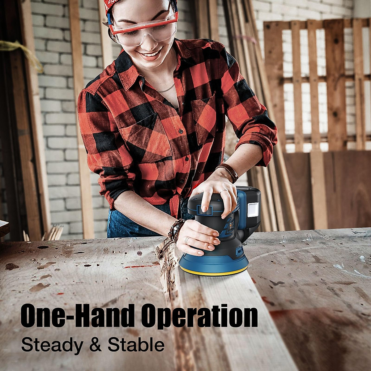 5" Orbital Sander for Makita 18V LXT Li-ion Battery, Palm Sander with Brushless Motor, Electric Hand Sander for Woodworking and Polishing(Battery Not Included)