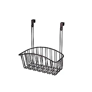 Spectrum Diversified Contempo Storage Basket Over The Cabinet, Steel Wire, Sink Organizer for Kitchen & Bathroom, Medium, Bronze