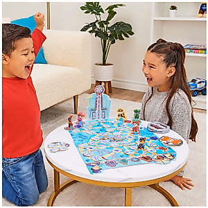 PAW Patrol: The Movie, Adventure City Lookout Tower Board Game Chase Marshall Skye Ryder Rubble, for Preschoolers, Kids, & Families Ages 4 and up